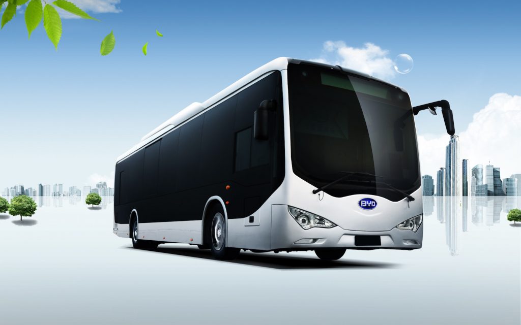 These electric buses recharge electricity by induction
