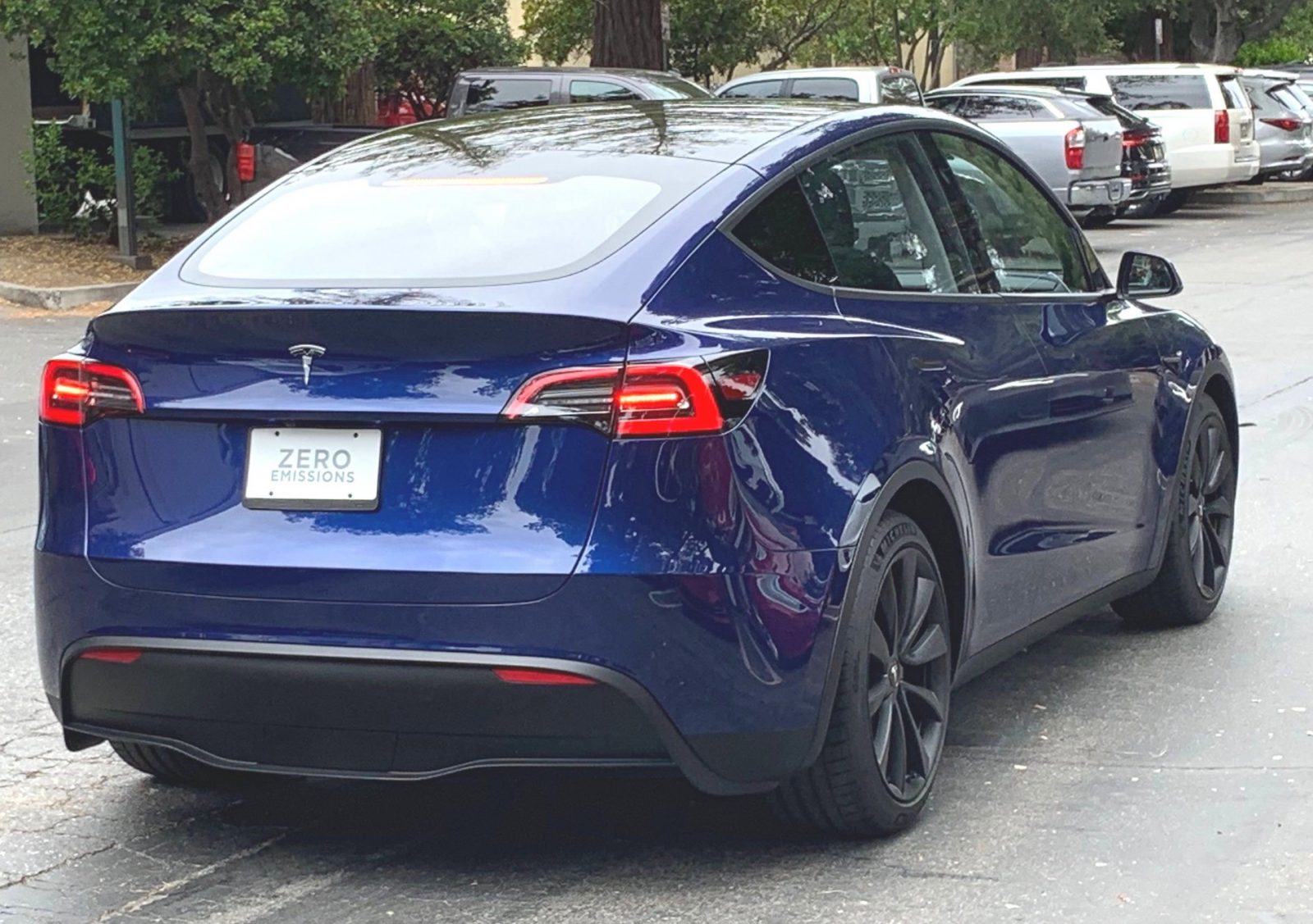 Tesla Model Y prototype spotted on a ChargePoint charger