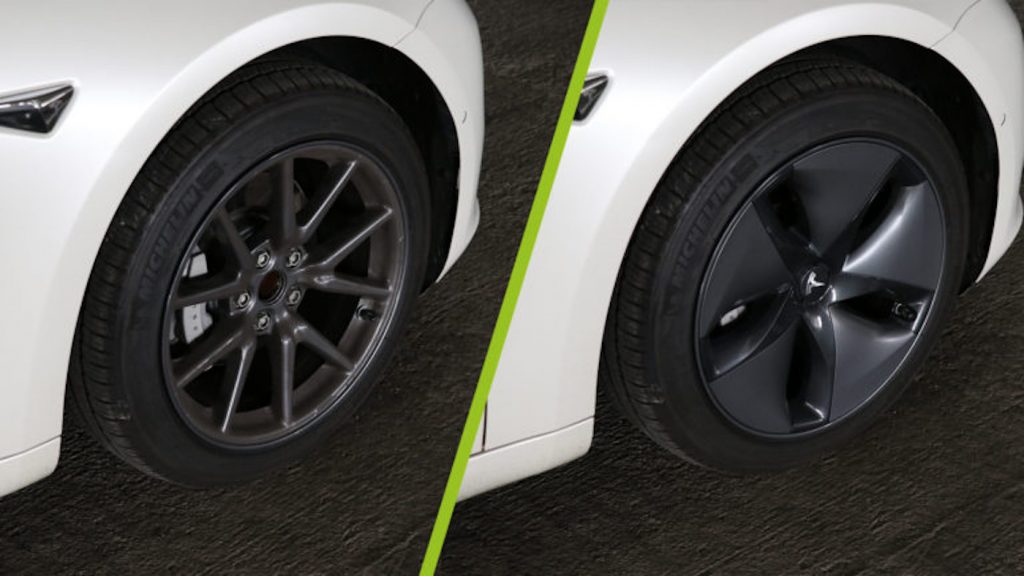 What effect do the Tesla Model 3's Aero wheels have on its range?