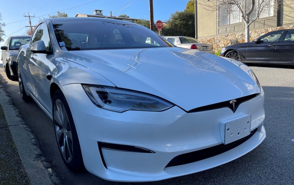 Tesla Model S 2021 Test Car Carmel Front - Driving ECO