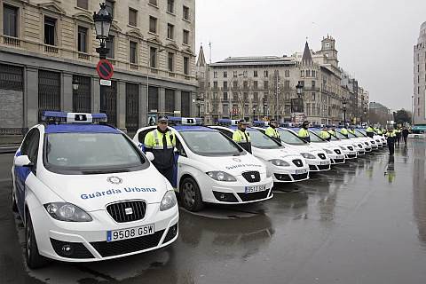 Barcelona's City Police, with new Seat cars