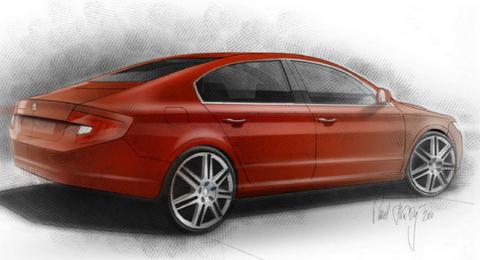 Designs for the Skoda 4-door coupe