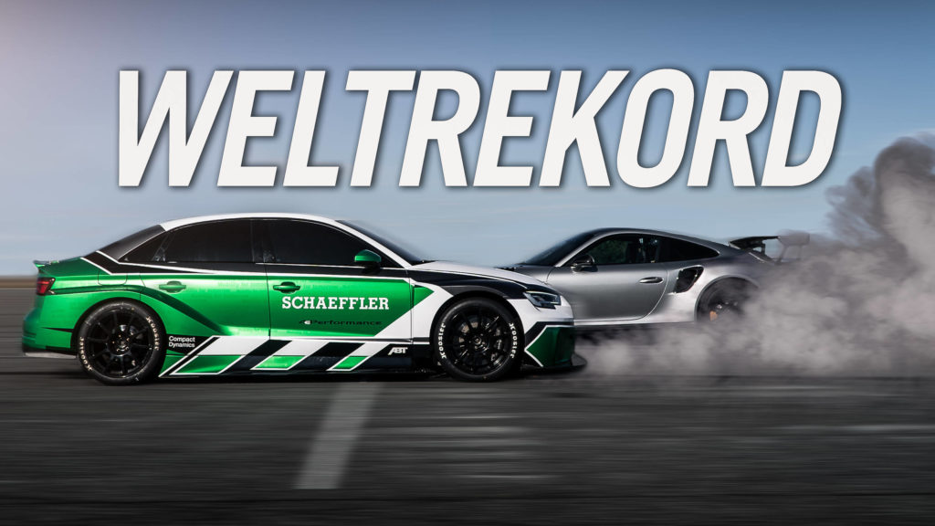 Audi RS3 electric sedan breaks speed record