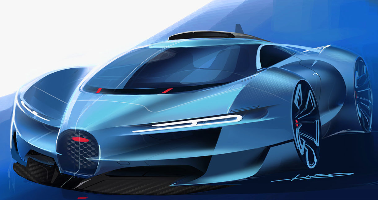 An even more radical Bugatti: this render gives us a preview