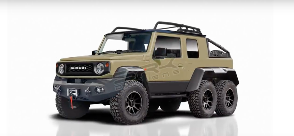 El Suzuki Jimny se expone a los rendes en versión 6x6