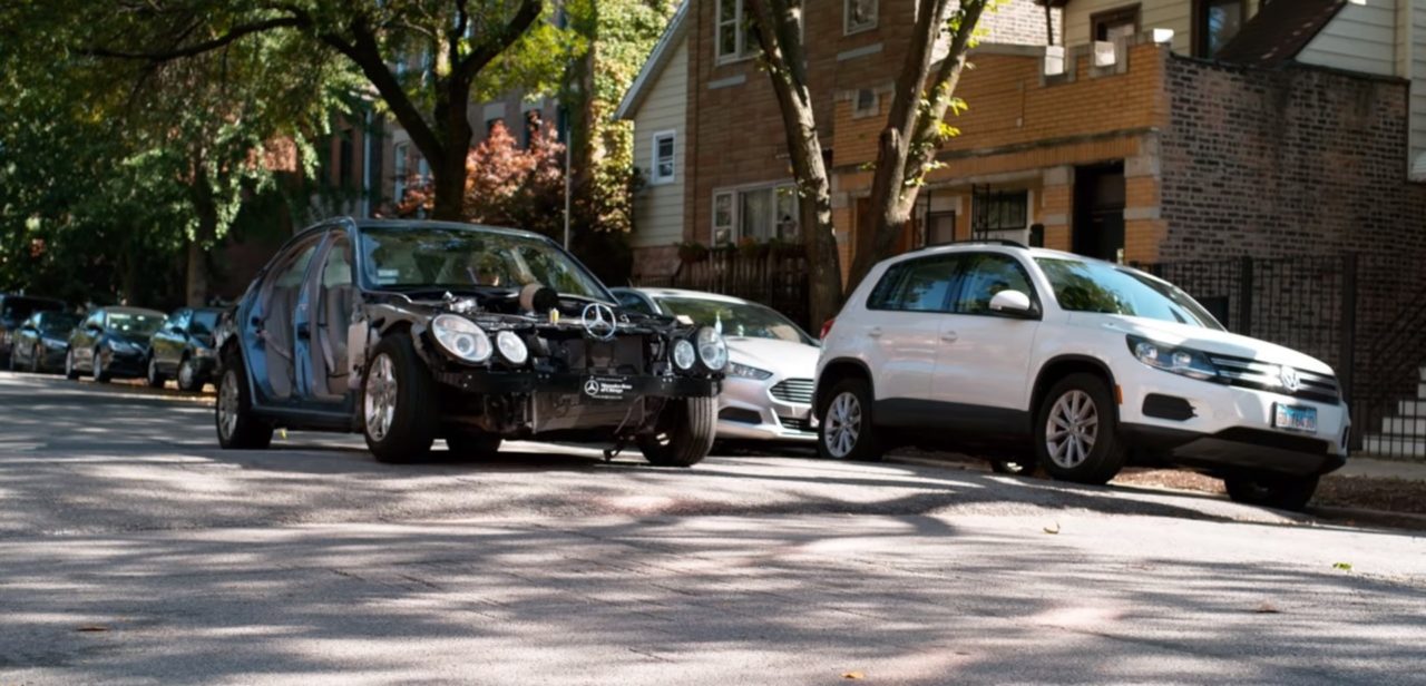 What happens when you go over a speed bump at high speed?