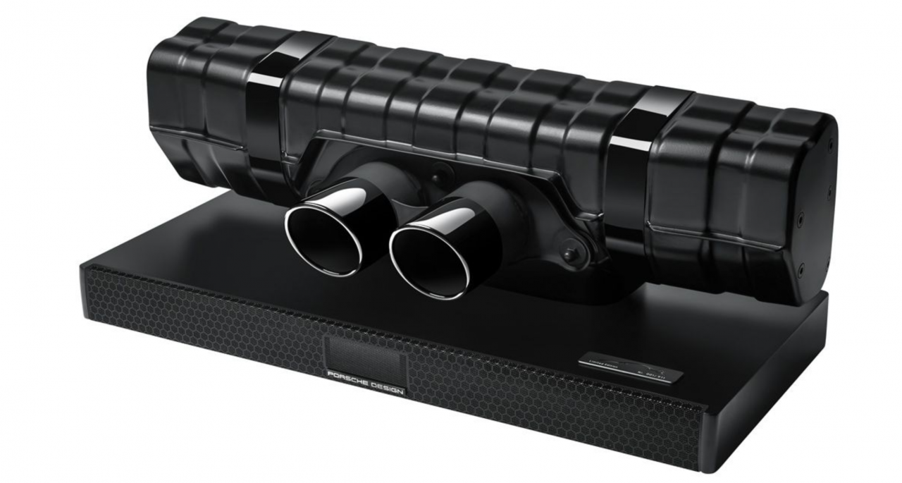 This Bluetooth speaker is made from a Porsche 911 GT3 exhaust