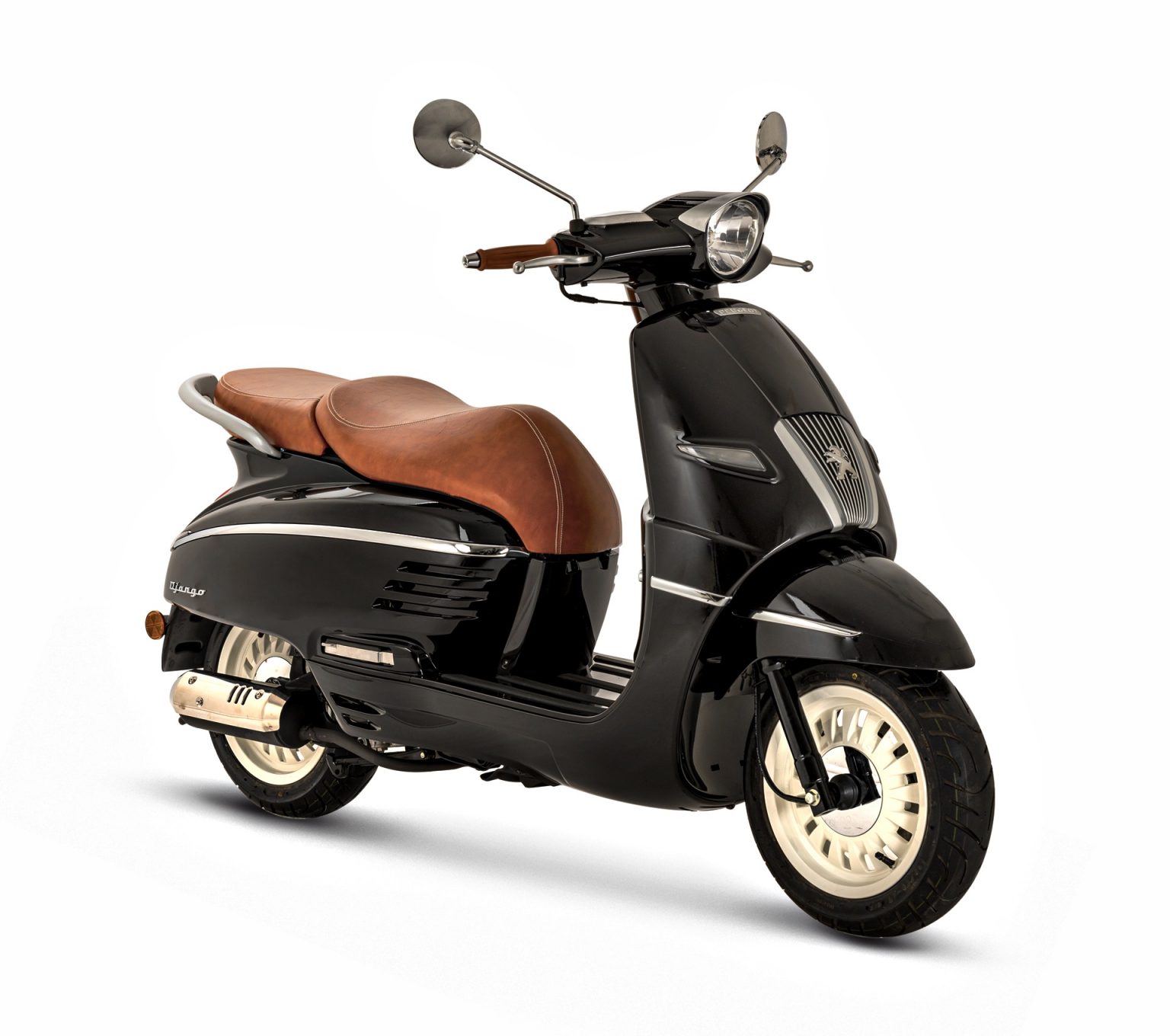 Peugeot Django 125 Standard Ink Black 3 4 Exhaust