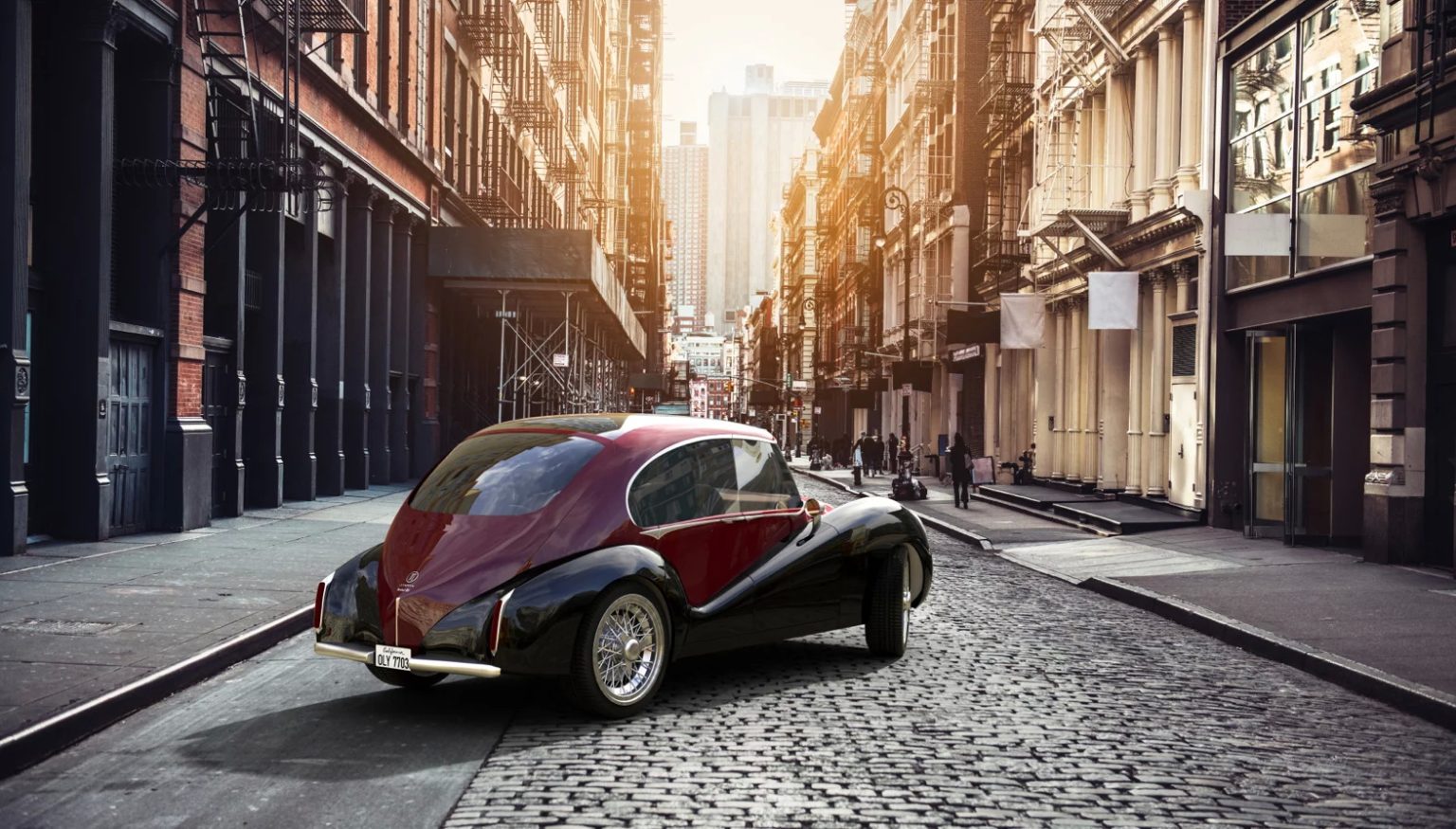 Olympian Motors O1, a retro electric car with a modern interior