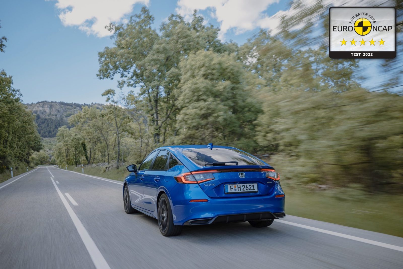 Honda Civic e:HEV five star euro ncap