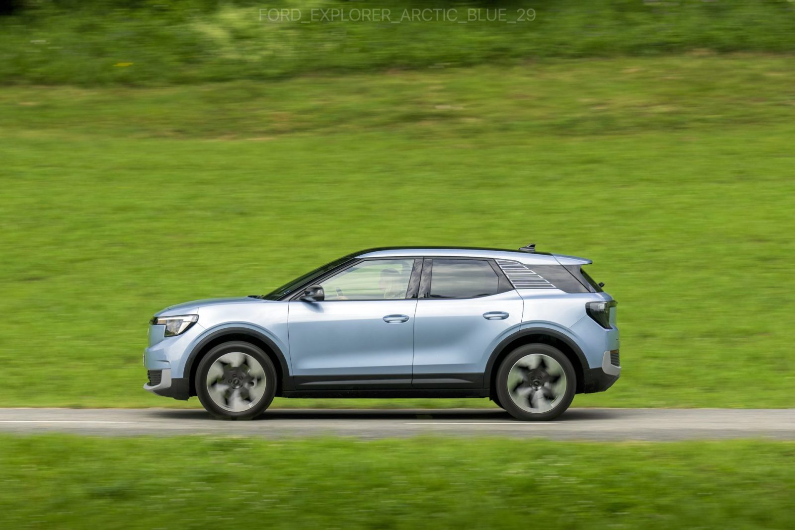 At the wheel of the Explorer, Ford's first European electric SUV