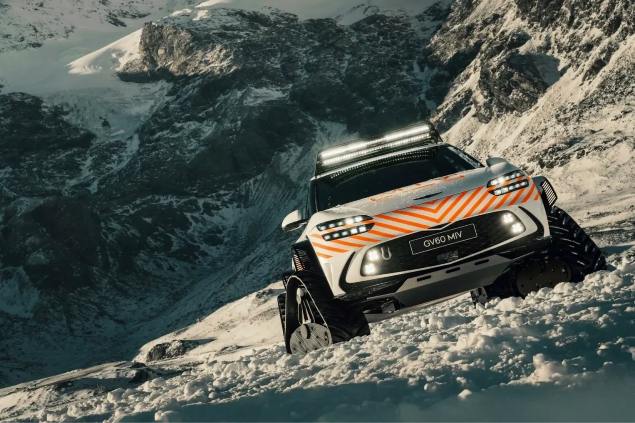 Genesis builds a GV60 to navigate snow for mountain rescues